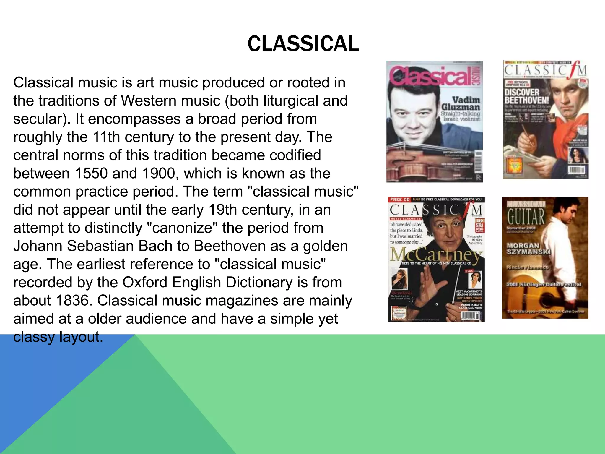 Music magazine genres | PPTX