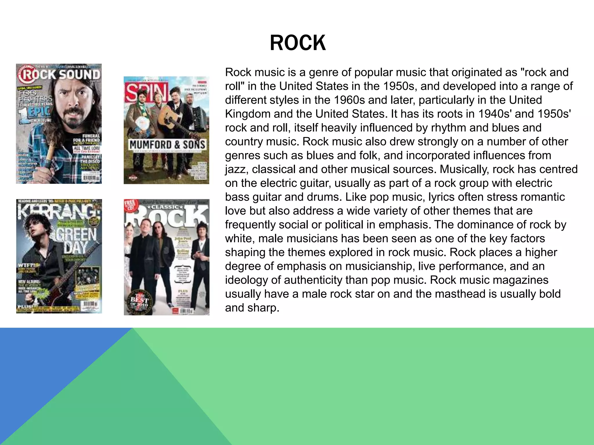 Music magazine genres | PPTX