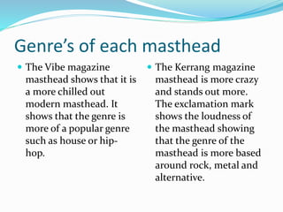 Music magazine masthead’s | PPTX