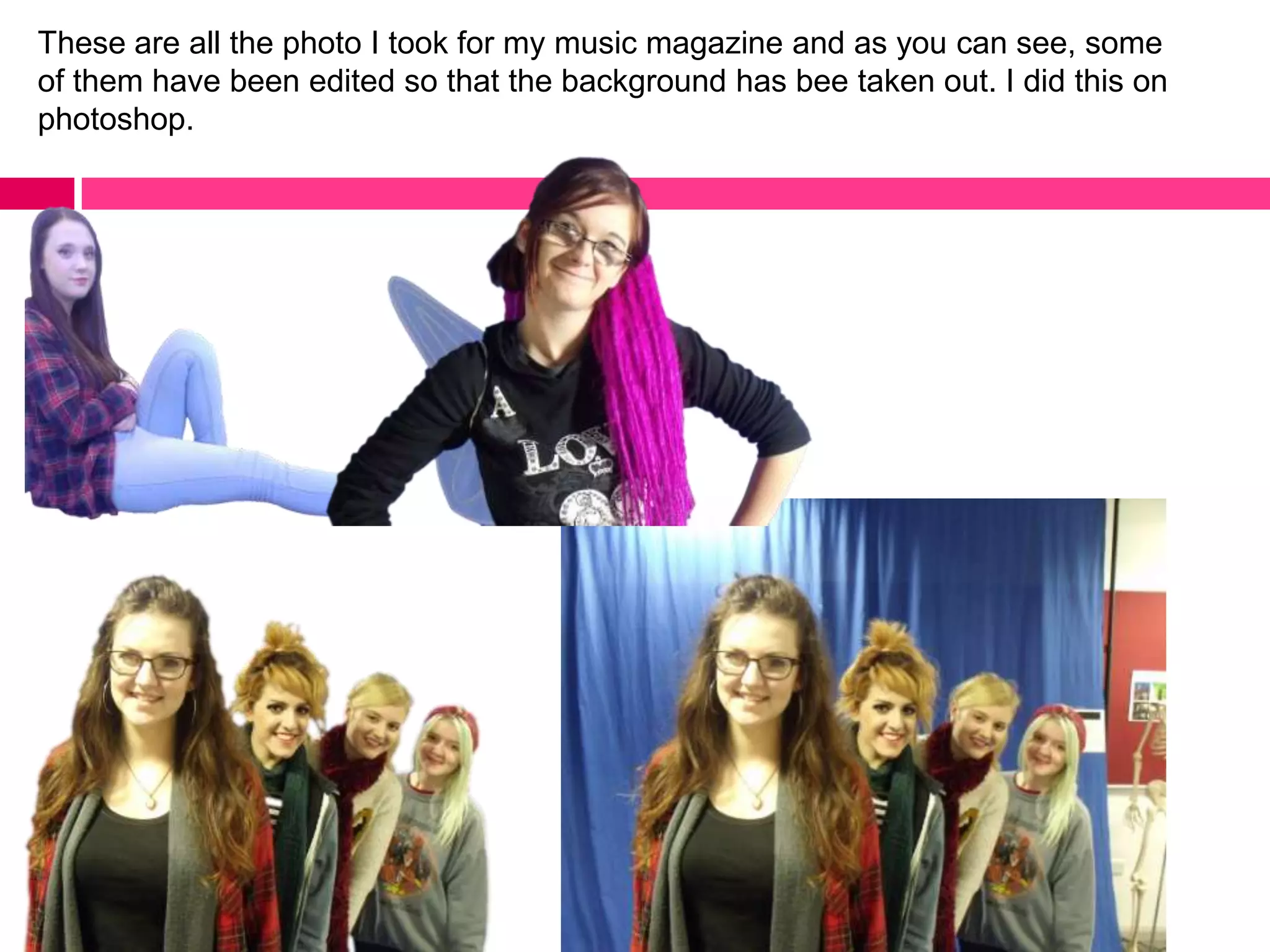 Music magazine photoshoot - Pop Genre | PPTX