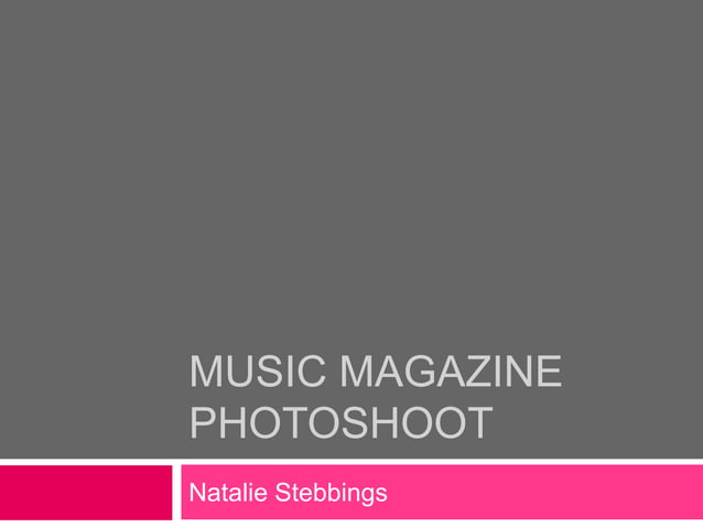 Music magazine photoshoot - Pop Genre | PPTX