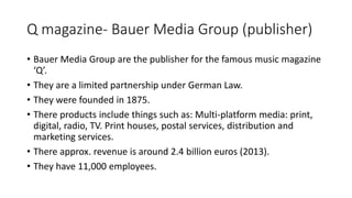 Music magazine publishers | PPTX | Music | Entertainment