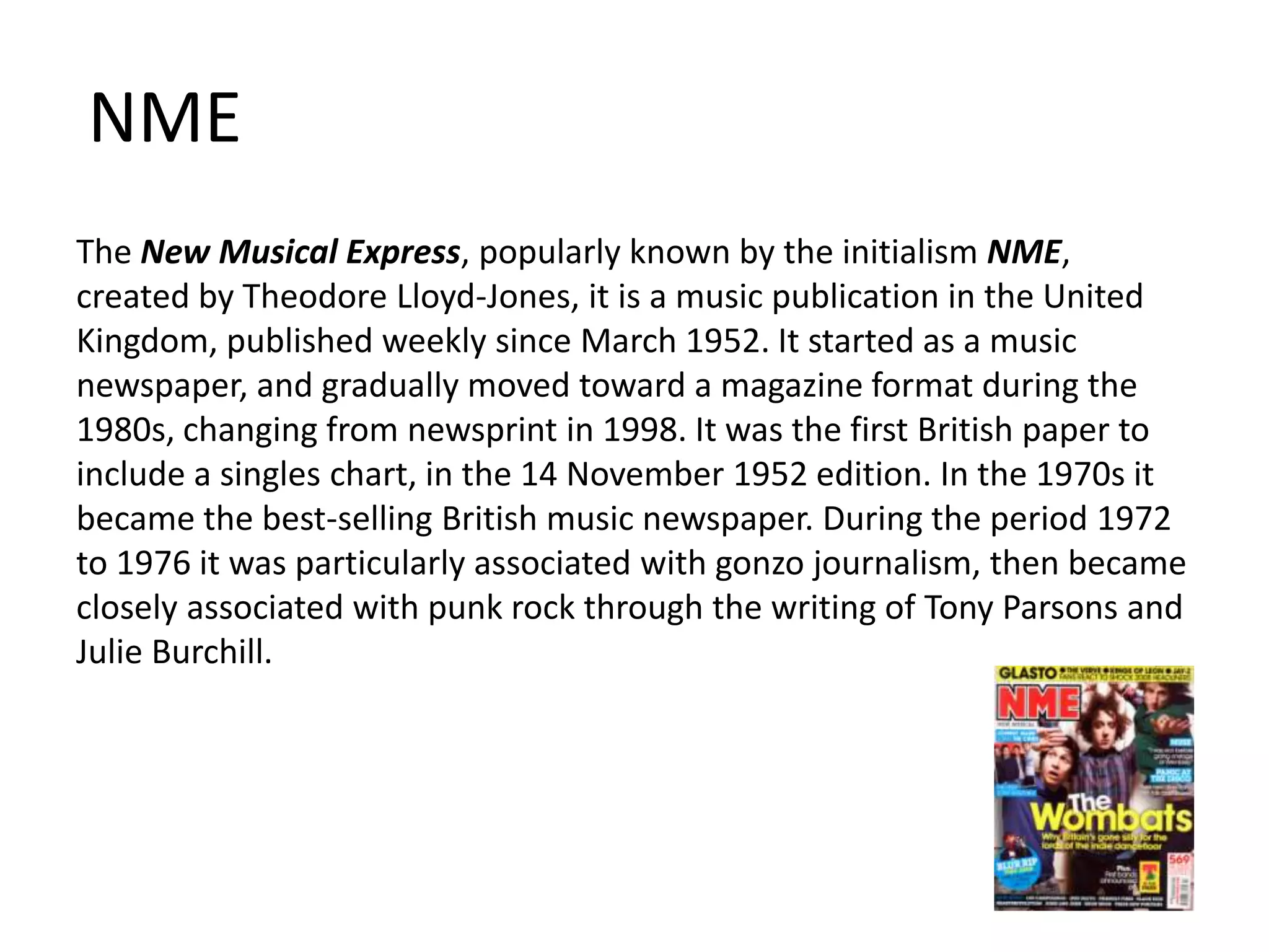 Music Magazine Research | PPTX | Contemporary Hits/Pop/Top 40 | Music