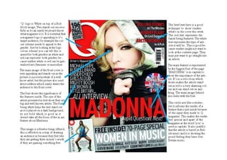 Music magazine Research: Cover Analysis | DOCX