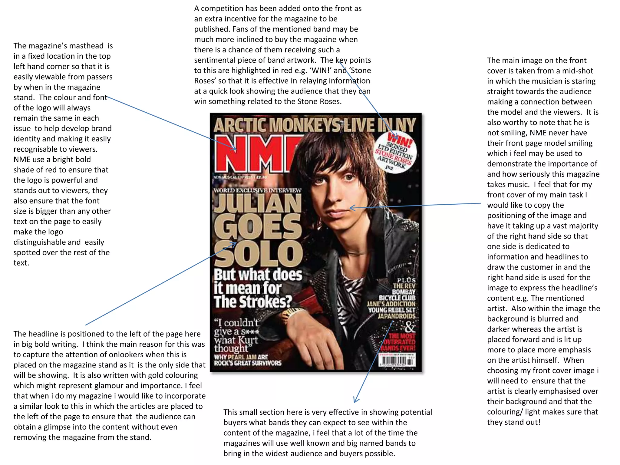 Music magazine’s front cover analysis | PPT