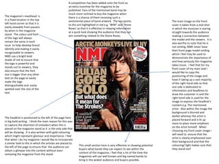 Music magazine’s front cover analysis | PPT