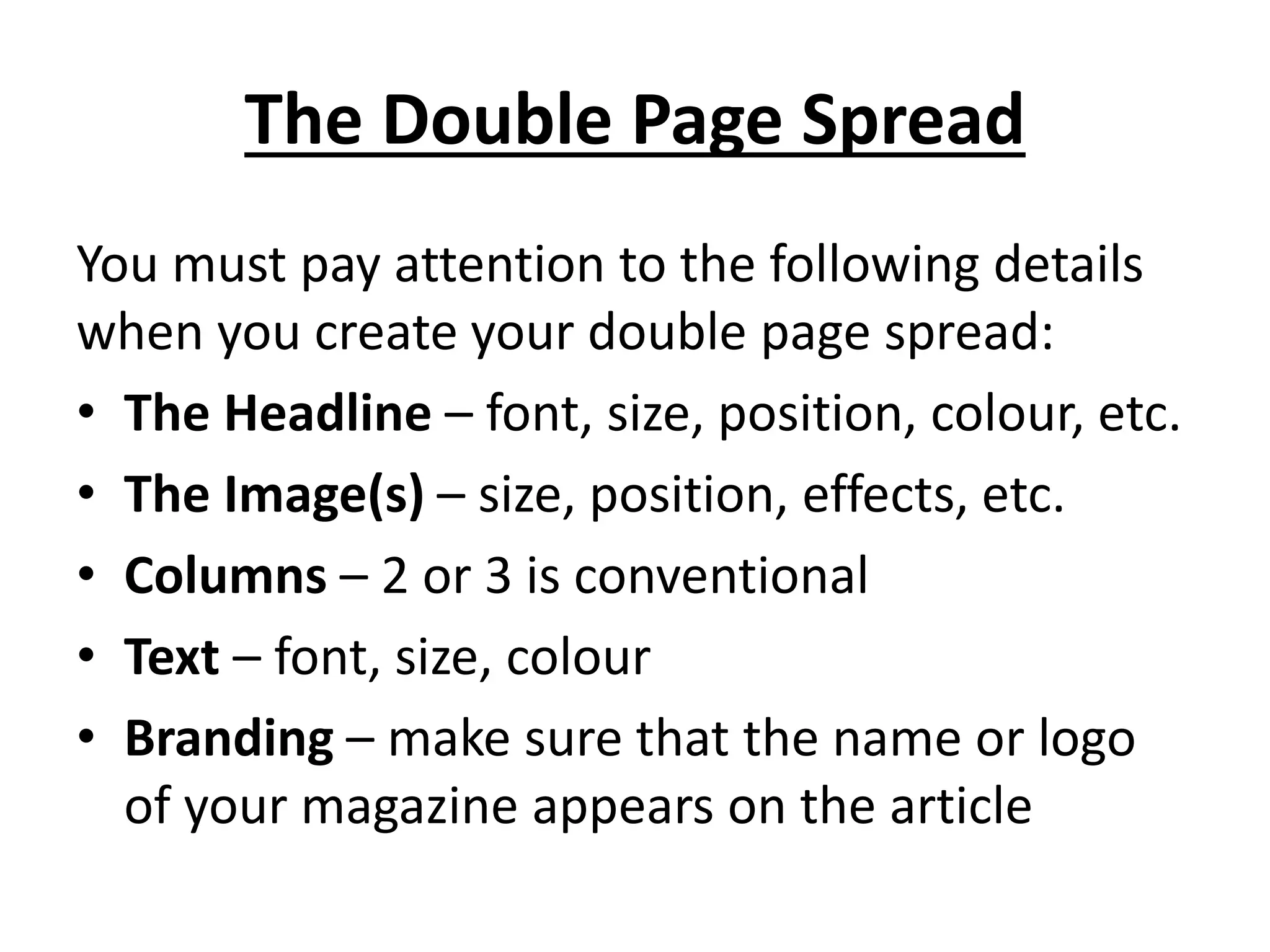 Music magazine the double page spread example | PPTX