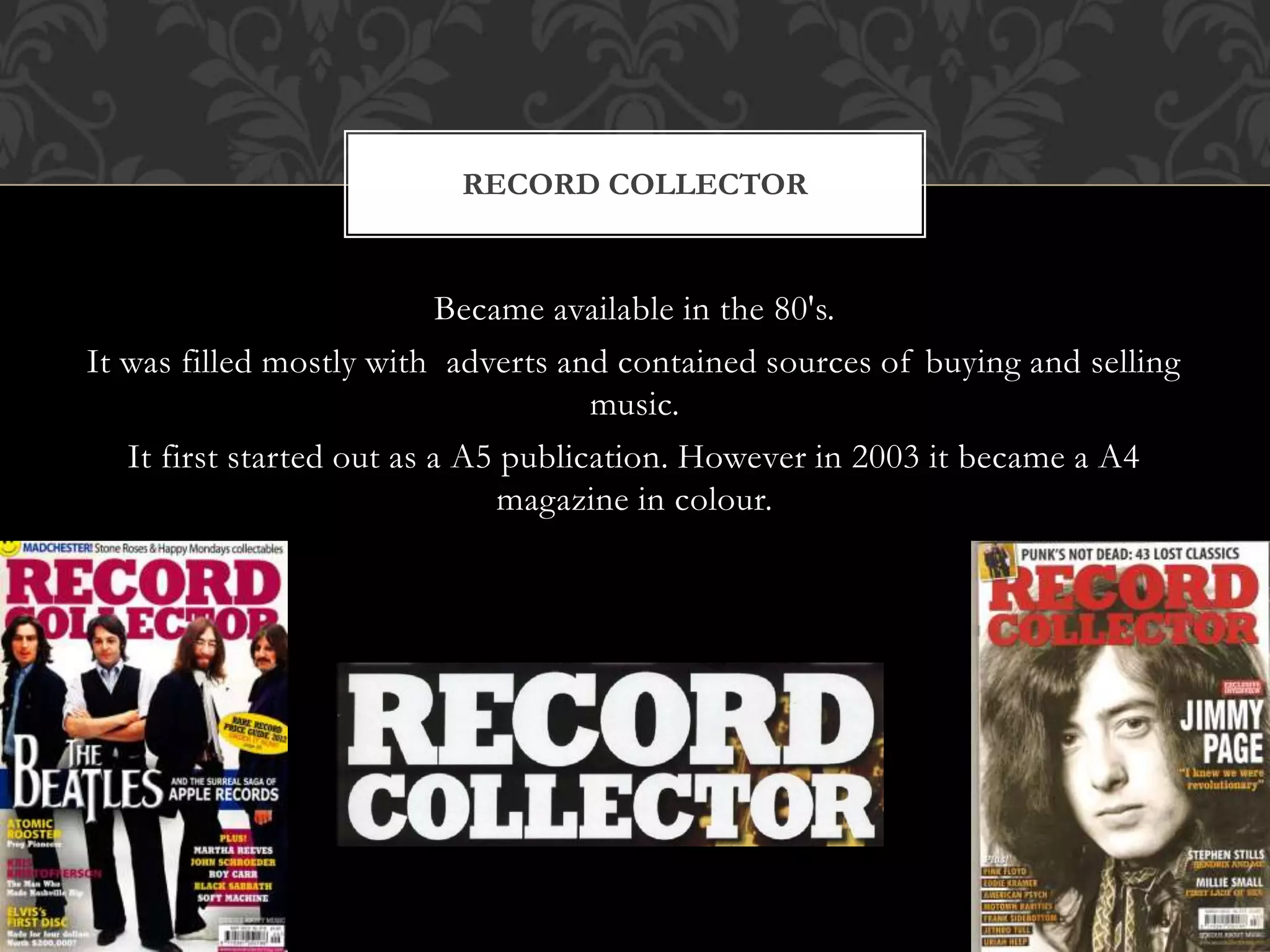 Music magazine timeline | PPT