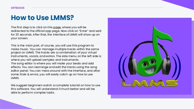 Music Maker Online (LMMS) - OffiDocs | PDF