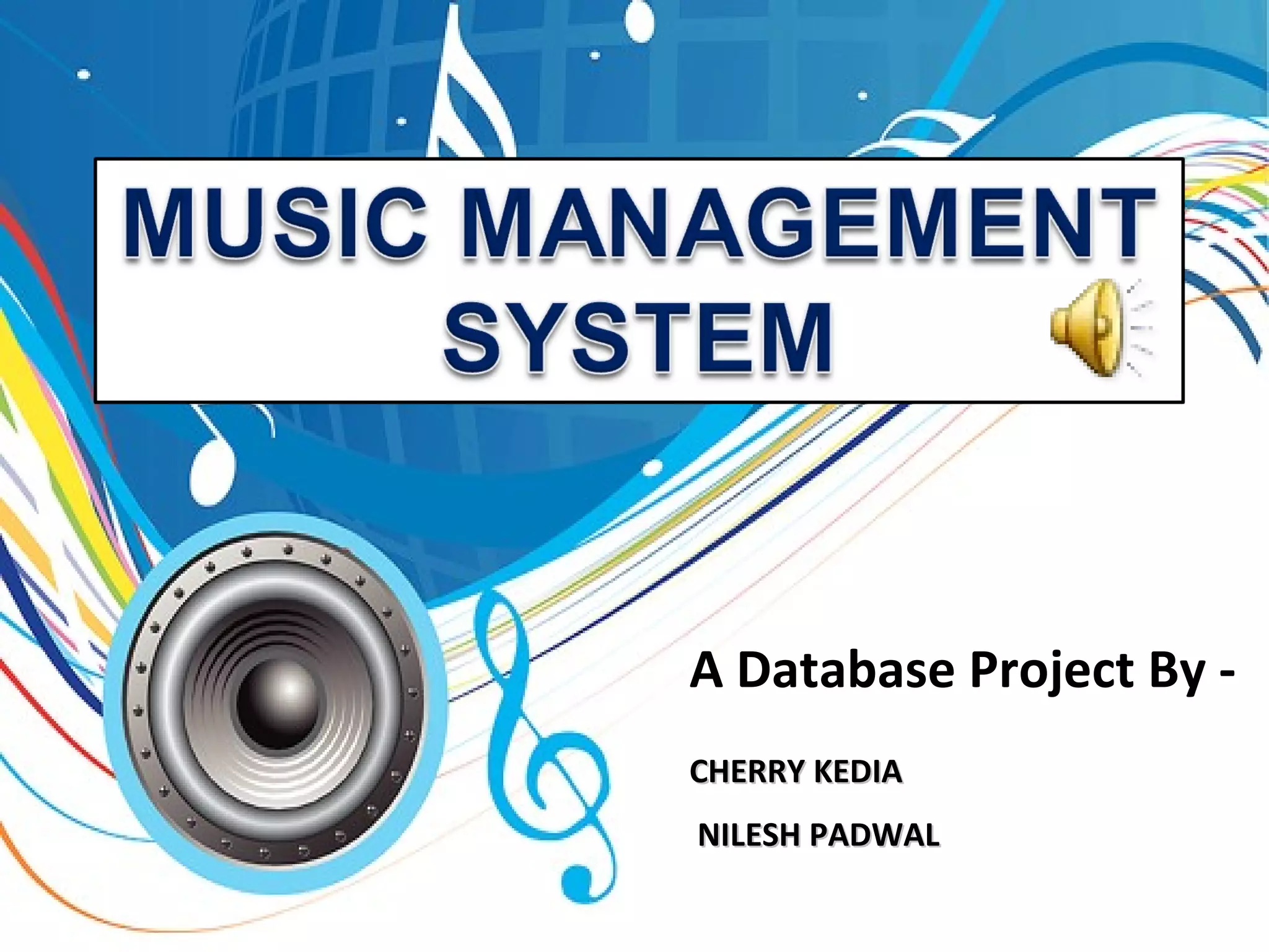Music management system | PPT