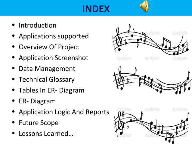 Music management system | PPT | Databases | Computer Software and ...