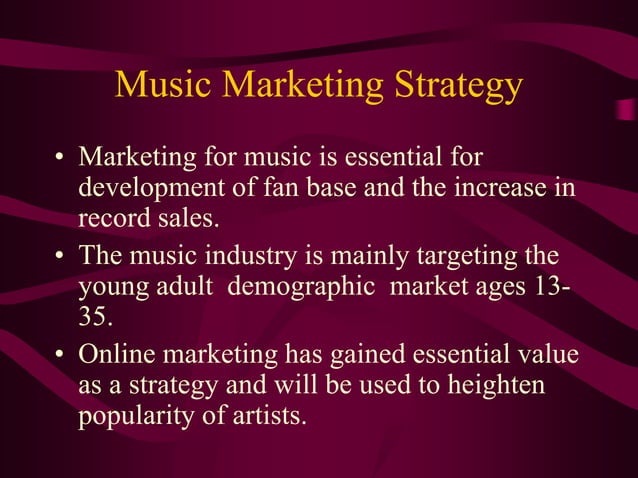 Music marketing strategy | PDF