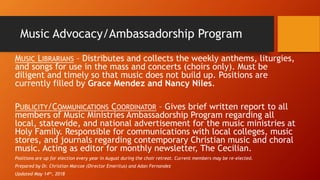 Music Ministry Overview | PPTX