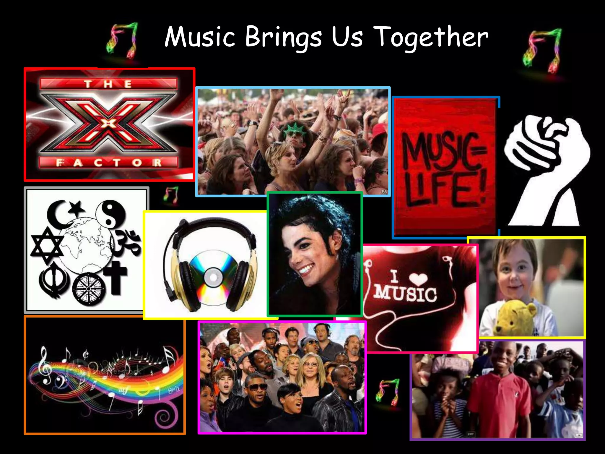 Mood board for the theme ‘Music brings us together’ | PPTX