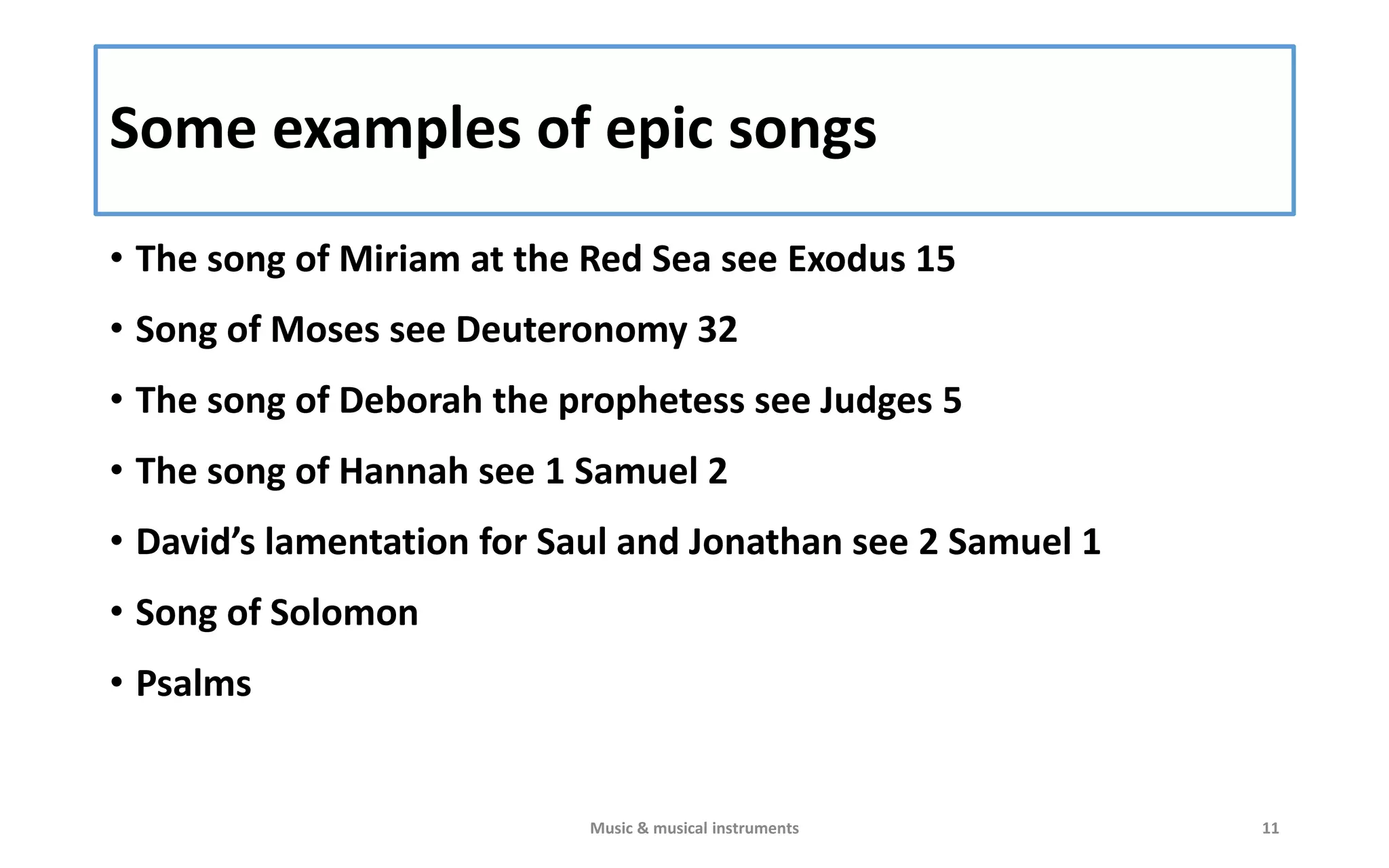 Music and musical instruments in bible times | PPTX