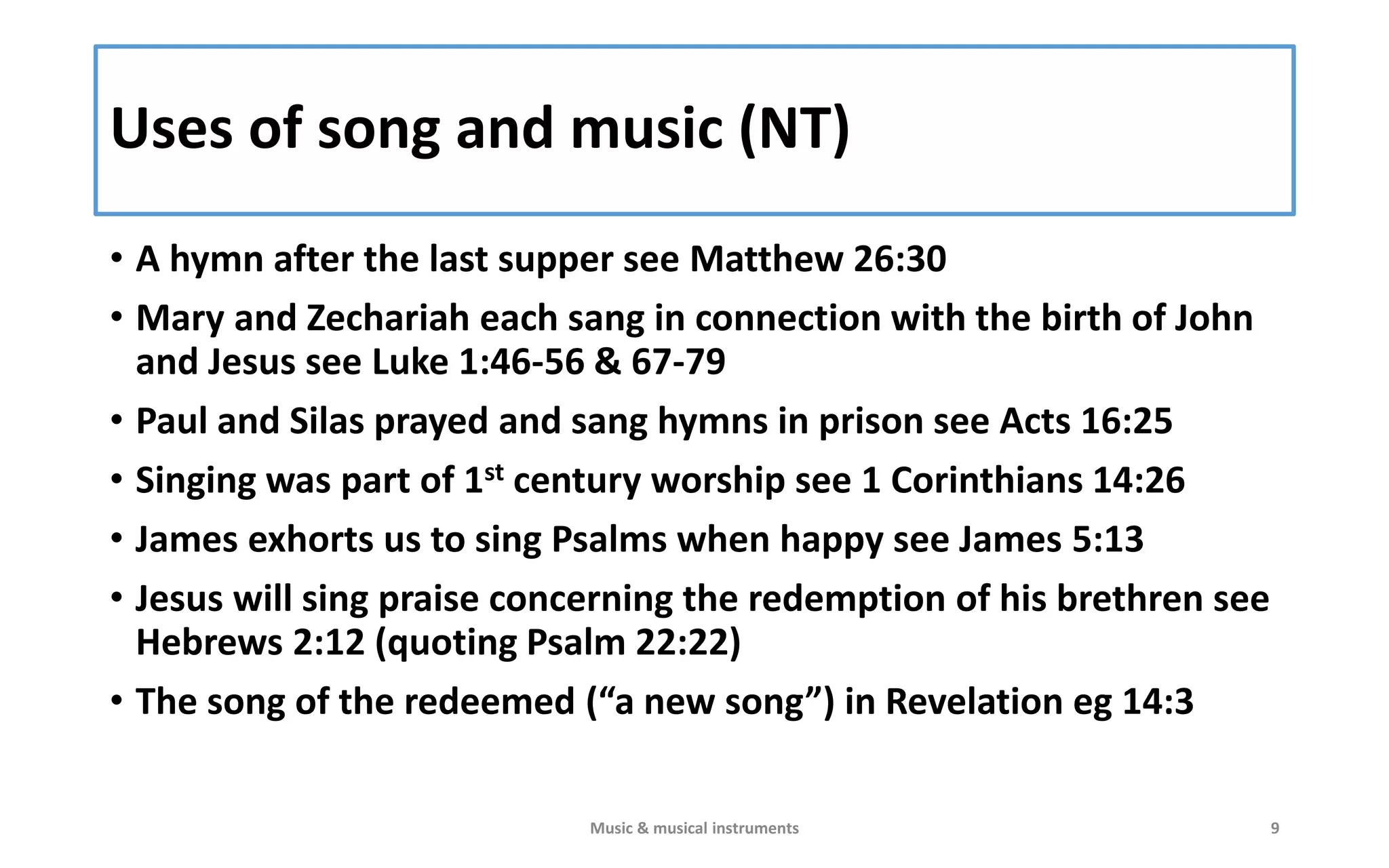 Music and musical instruments in bible times | PPTX