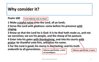 Music and musical instruments in bible times | PPTX