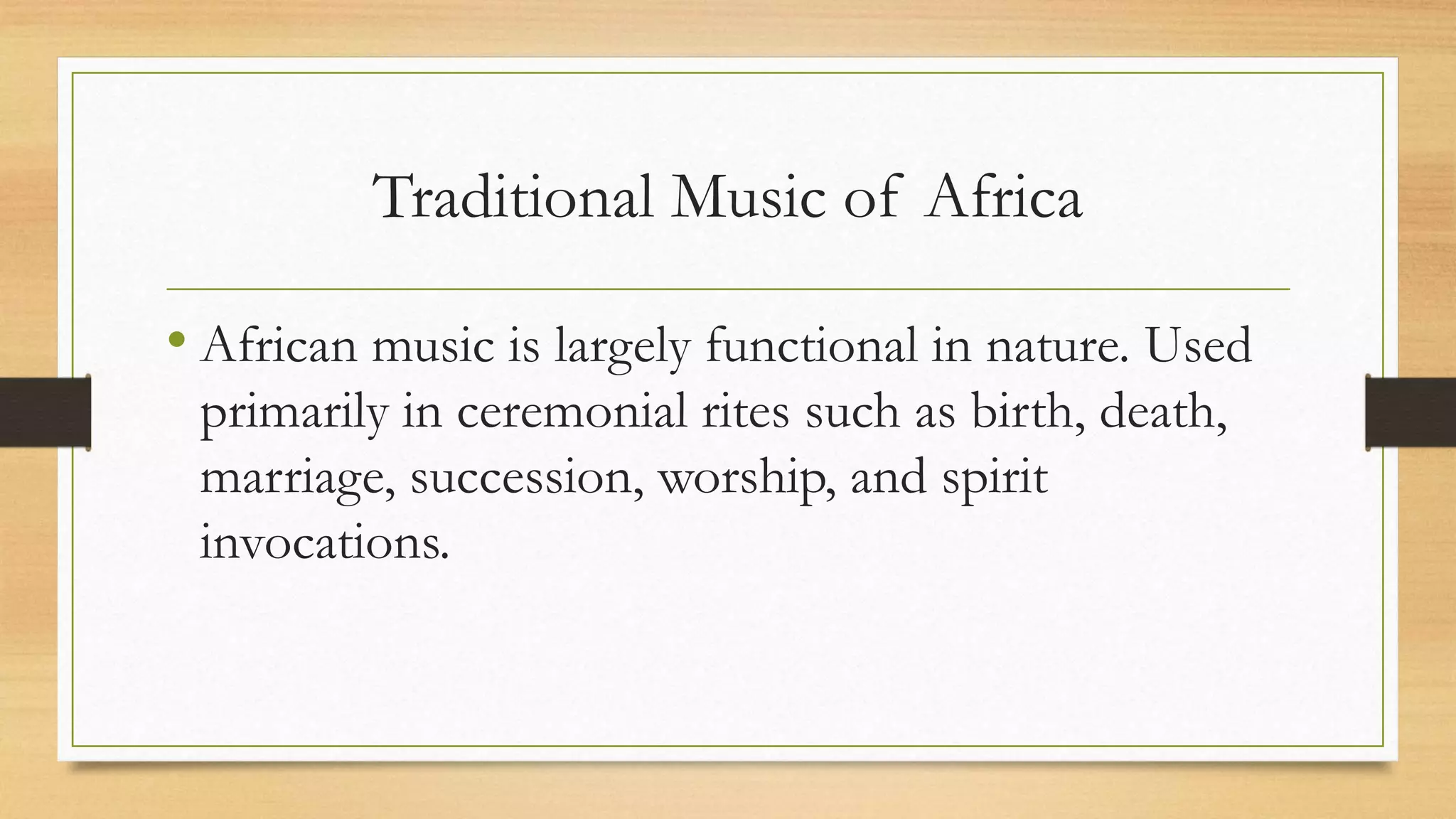 Music of africa | PPTX