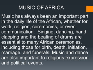 Music of africa | PPTX