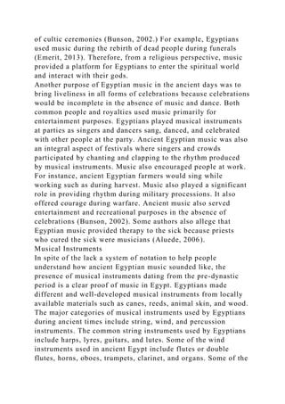 Music of EgyptMusic has been an important aspect of the culture .docx