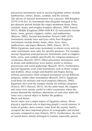 Music of EgyptMusic has been an important aspect of the culture .docx