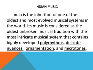 Music of india | PPTX | Religious (Music and Audio) | Music