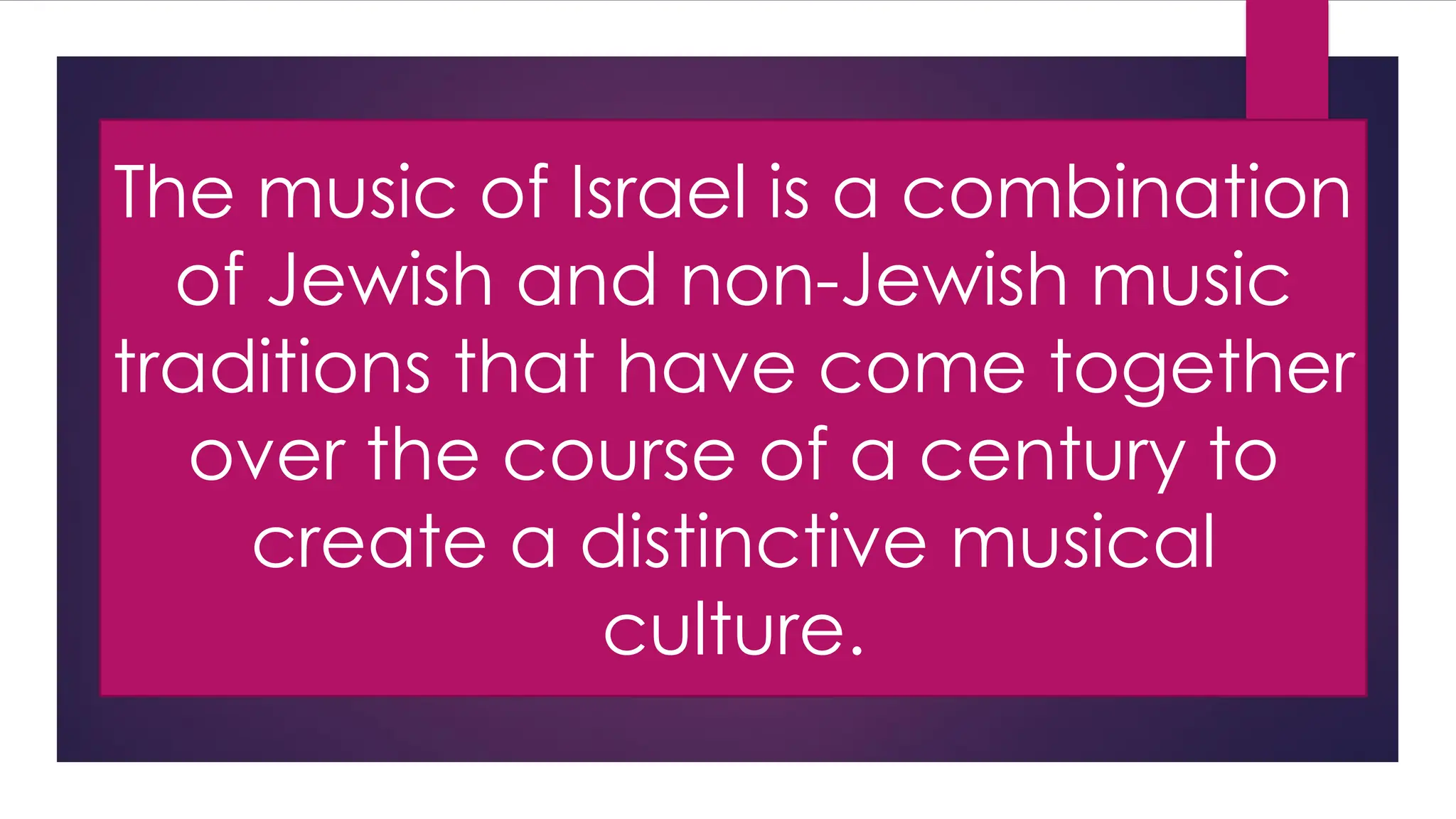 music of Israel for grade 8 3rd quarter. | PDF