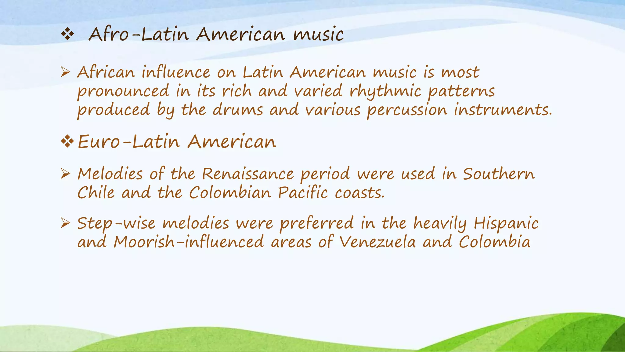 Music of Latin America for Grade 10 NTOT 2015 | PPTX