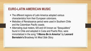 Musicoflatinamerica | PPTX | Music | Entertainment