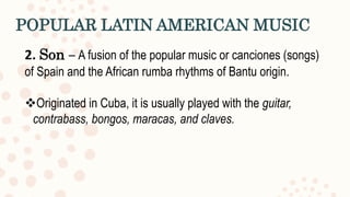 Musicoflatinamerica | PPTX | Music | Entertainment
