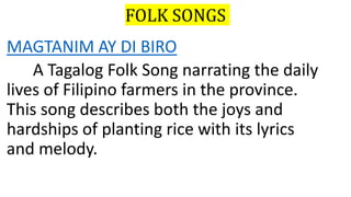 Music of Lowlands of Luzon Folk Songs from.pptx