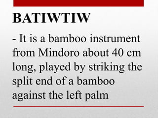 Lesson 2 Music of mindoro (2nd Quarter) | PPTX