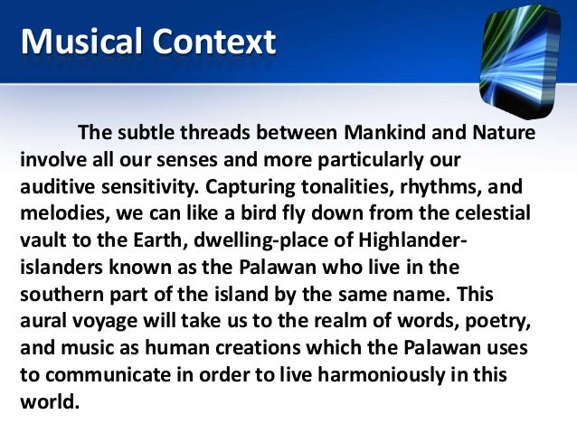 Musical contexts form and structure - sekaslim