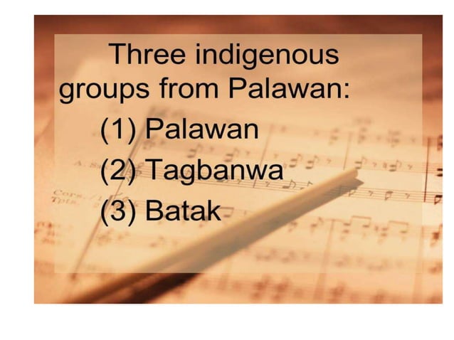 Music of palawan | PPTX