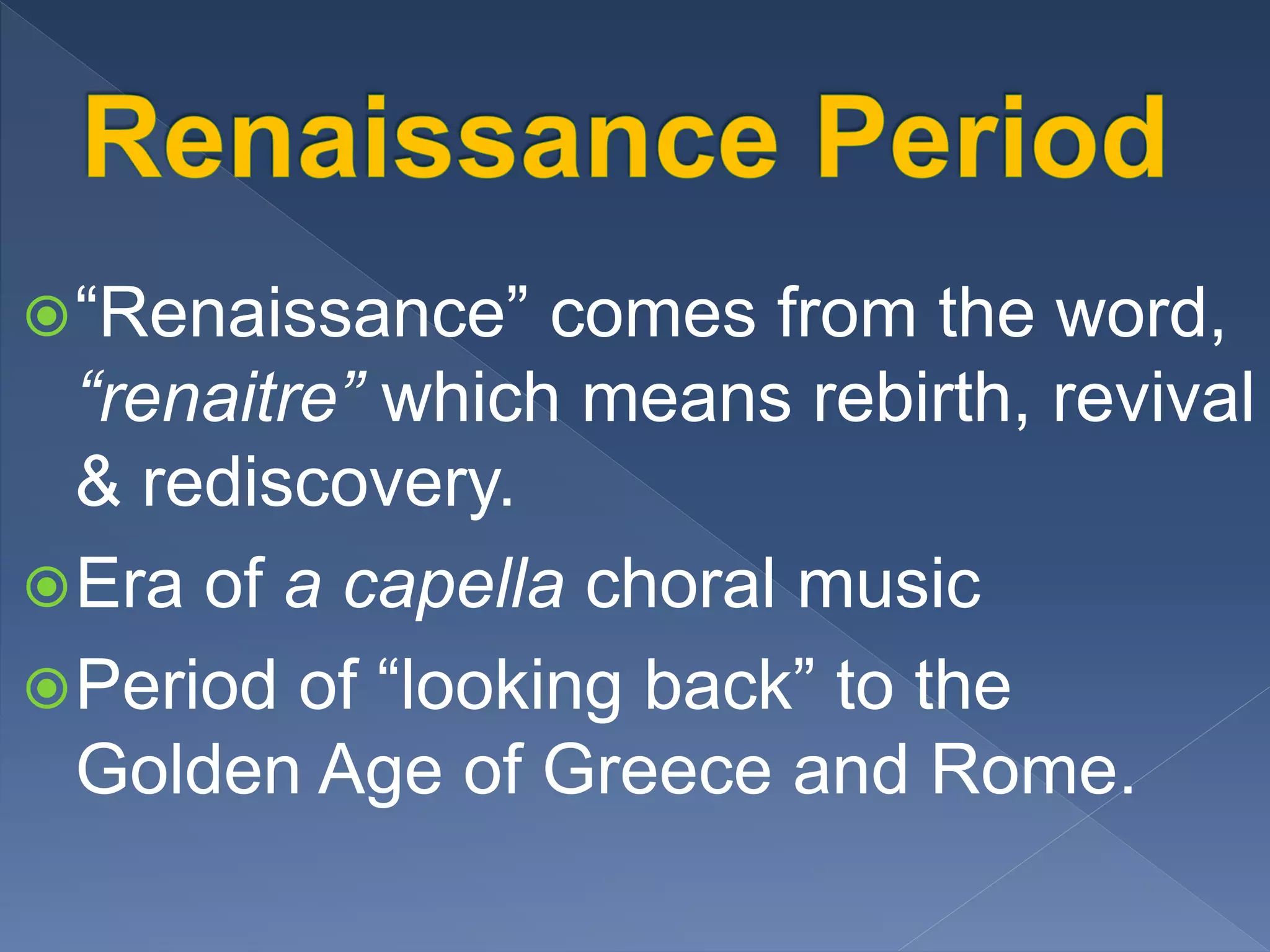 Music of Renaissance Period | PPTX
