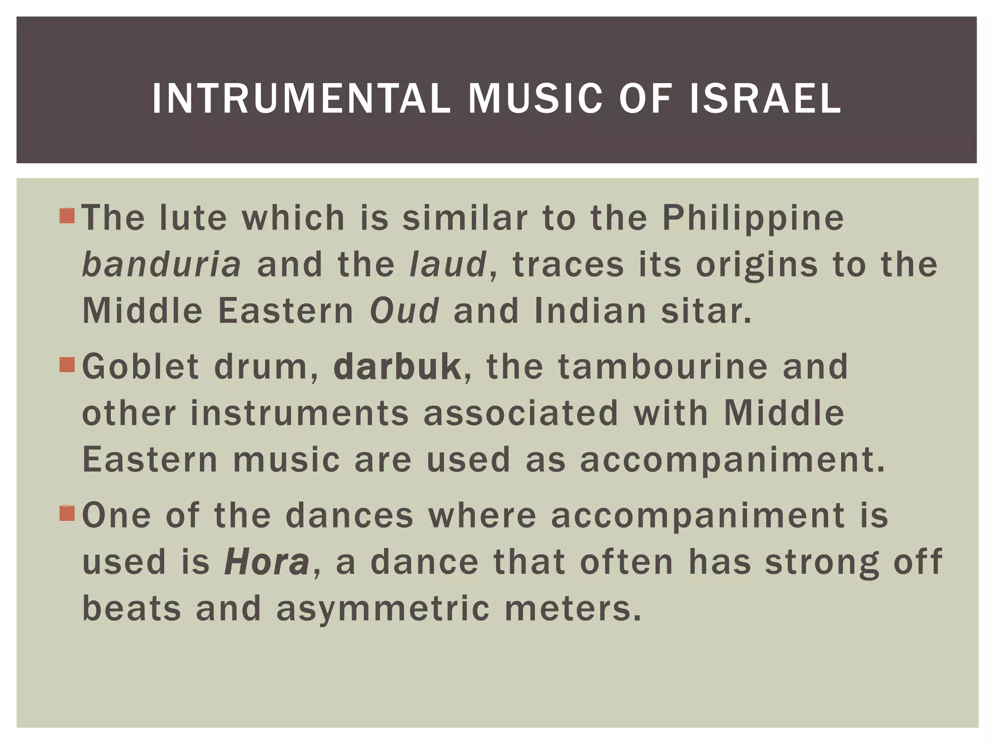 Music of South, Central and West Asia | PPTX