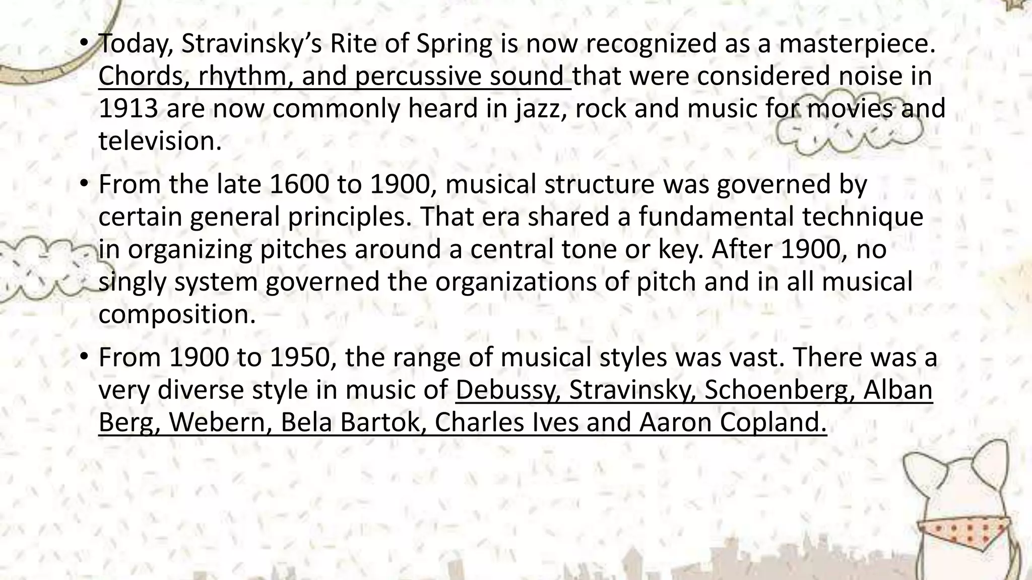Music of the 20th century | PPTX