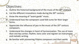 Music of the 20th century | PPTX