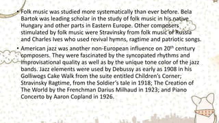 Music of the 20th century | PPTX