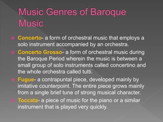 Music of the baroque period ( 1685 1750 ) | PPTX | Classical Music | Music