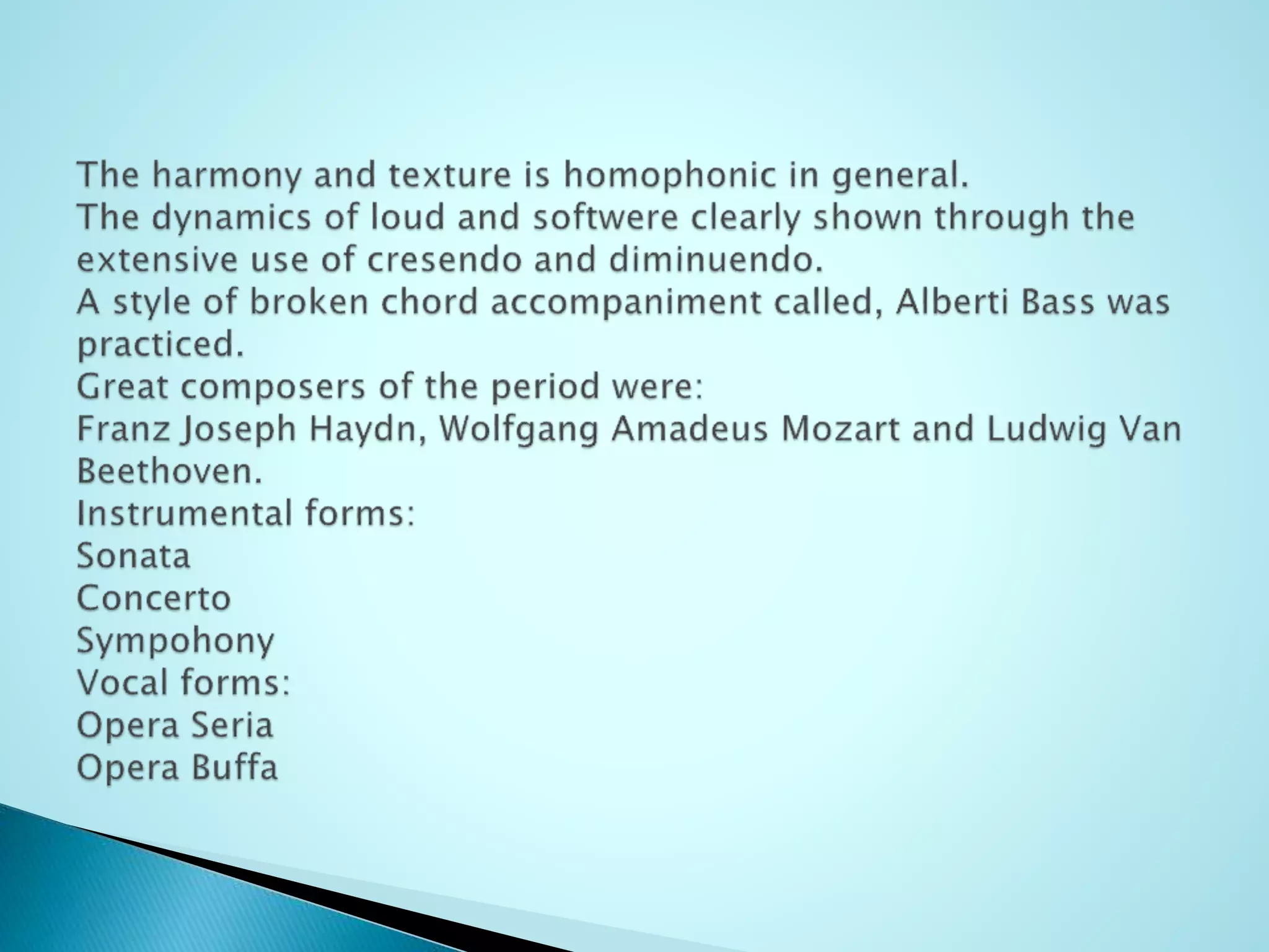 Music of the classical period | PPTX