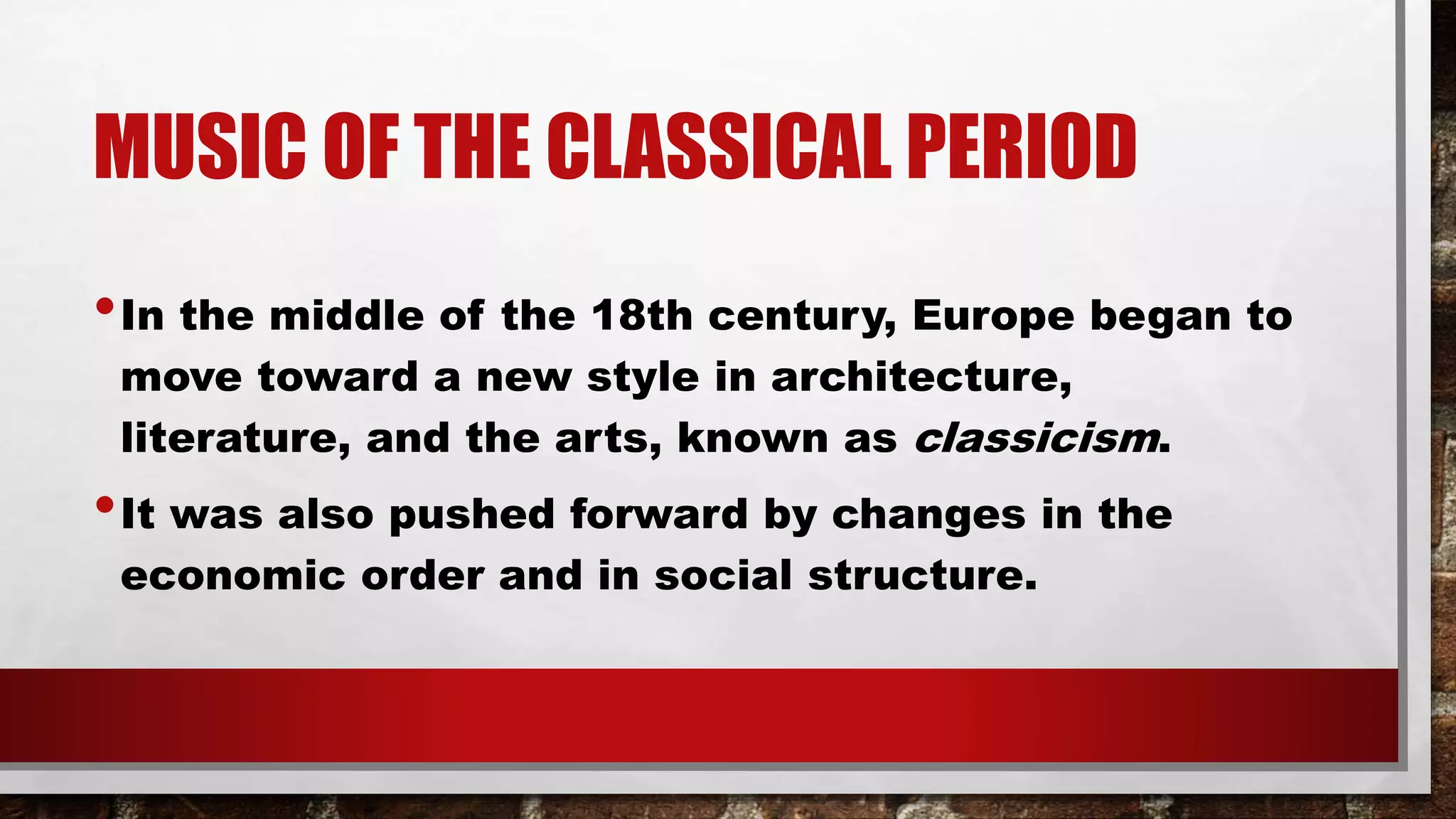 Music of the classical period | PPTX