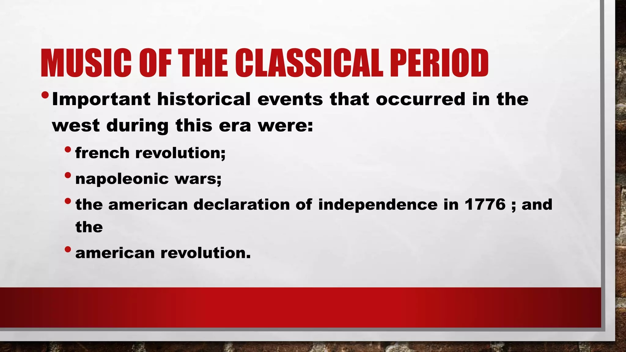 Music of the classical period | PPTX