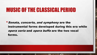 Music of the classical period | PPTX