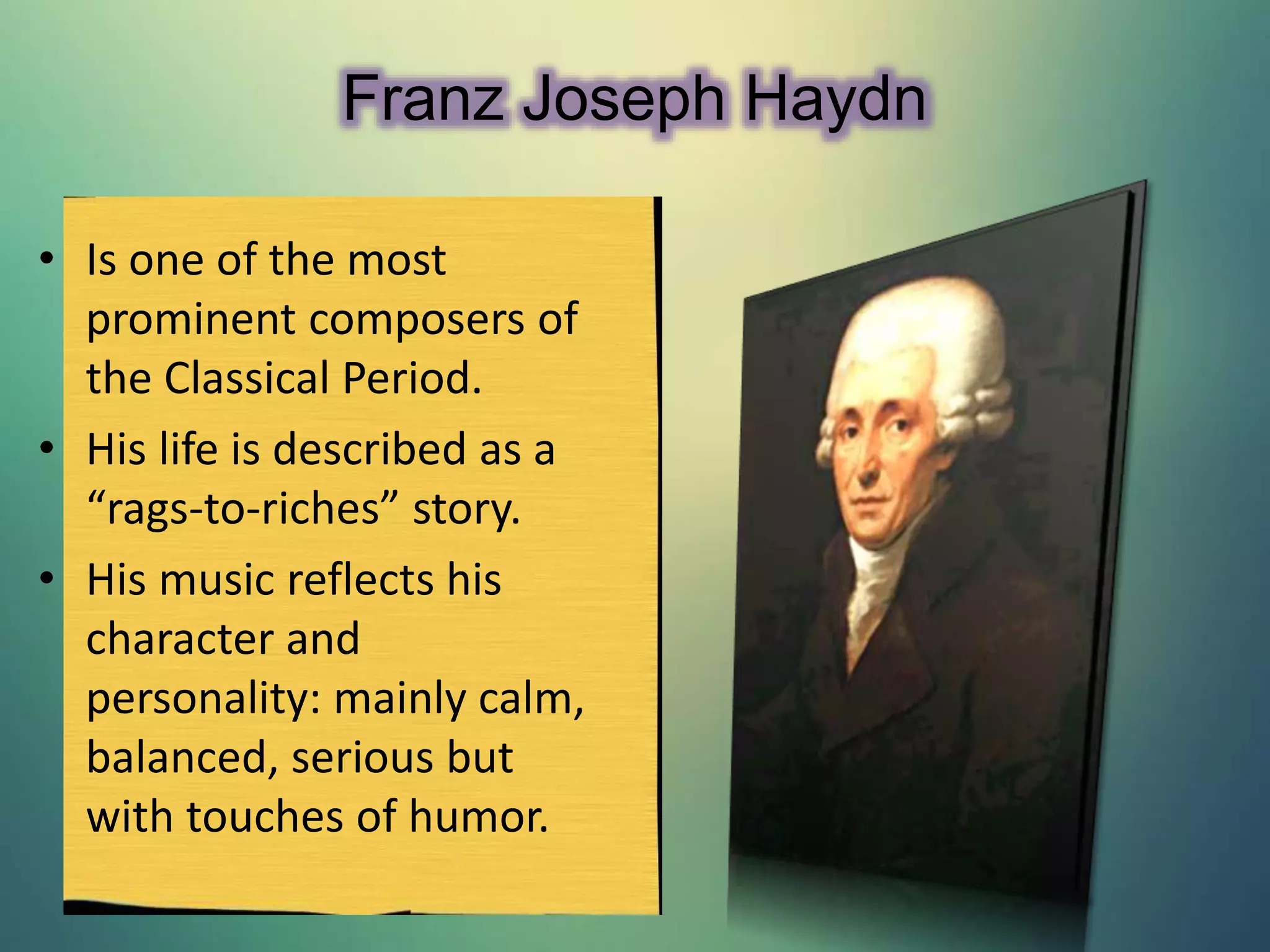 MAPEH Grade 9 - Music - Music of the Classical Period - Composers ...