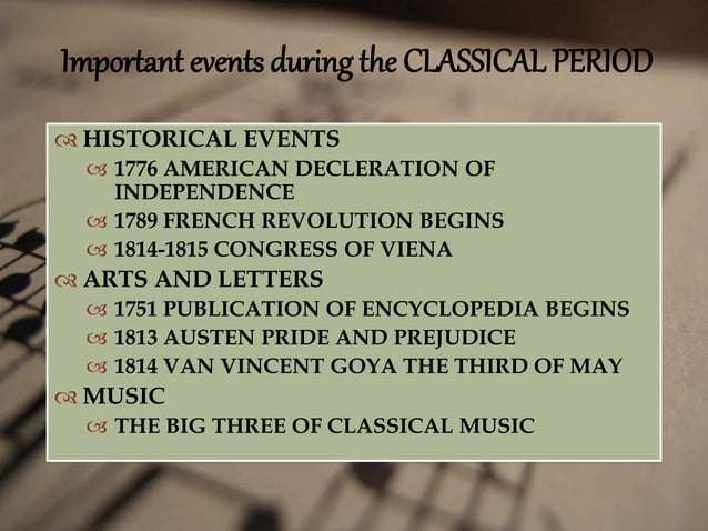 Music of the classical period | PPT