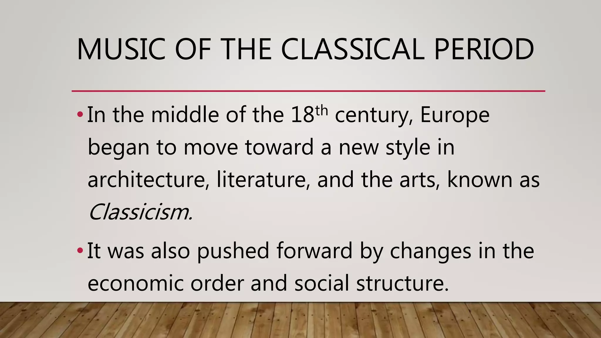 Music of the classical period | PPTX