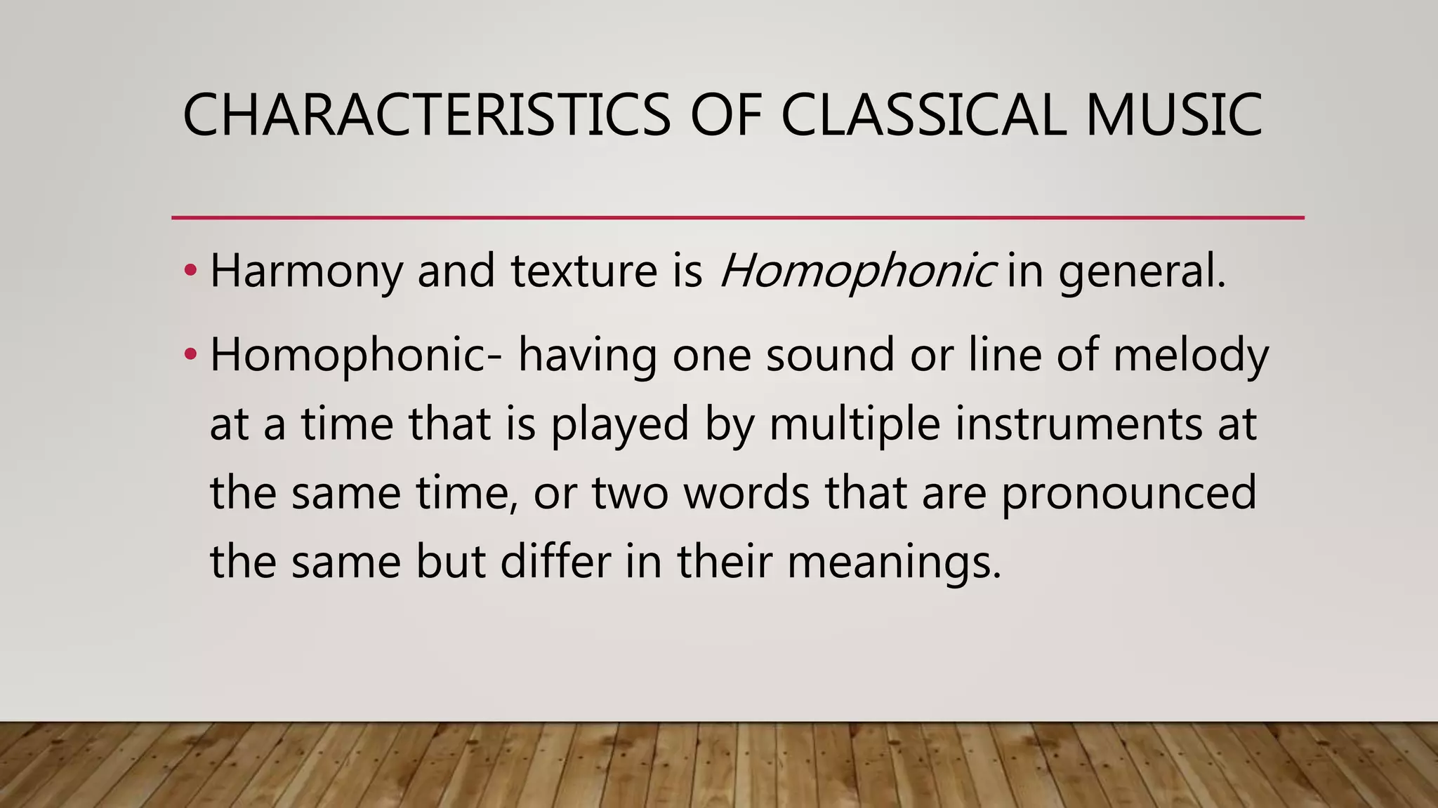 Music of the classical period | PPTX