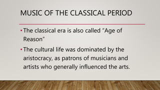 Music of the classical period | PPTX
