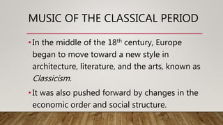 Music of the classical period | PPTX